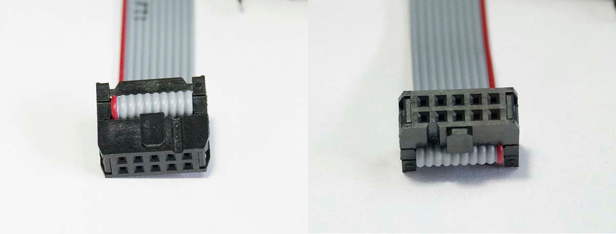 10 Pin IDC Ribbon Cable Plug 2 x 5 way 0.254mm pitch connectors 0.1M t ...